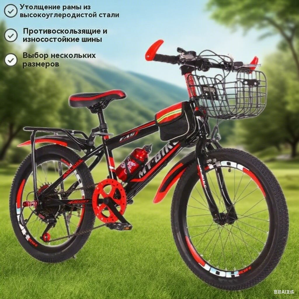 Мальчики и девочки, 6-17 лет, горный велосипед с регулируемой скоростью 18-24 дюйма