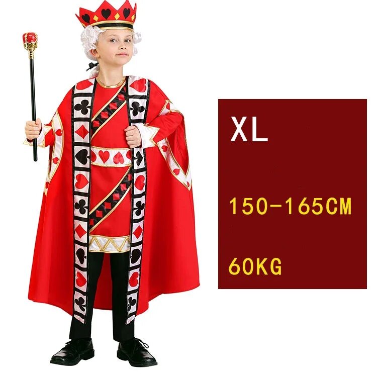 Костюм Король Красный Сердец для взрослых и детей Kid XL