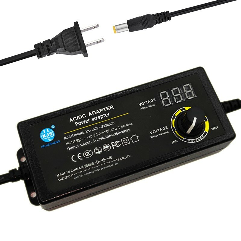 Регулируемый адаптер питания 3-12V2A, 24 Вт постоянного тока, очиститель воздуха, охлаждающий вентилятор, регулятор
