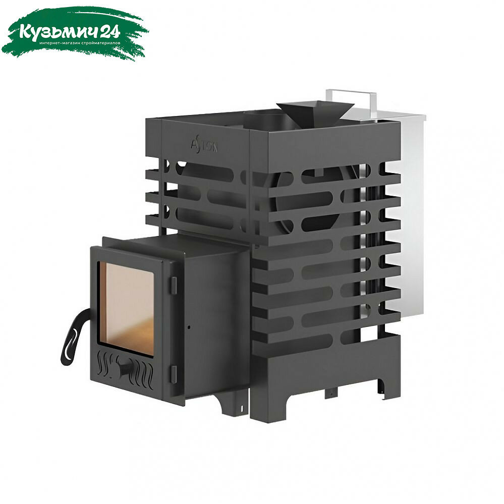 Печь для бани Aston 12 Аква дверца со стеклом 12 кВт, d 115 мм, до 14 куб. м, 1 шт