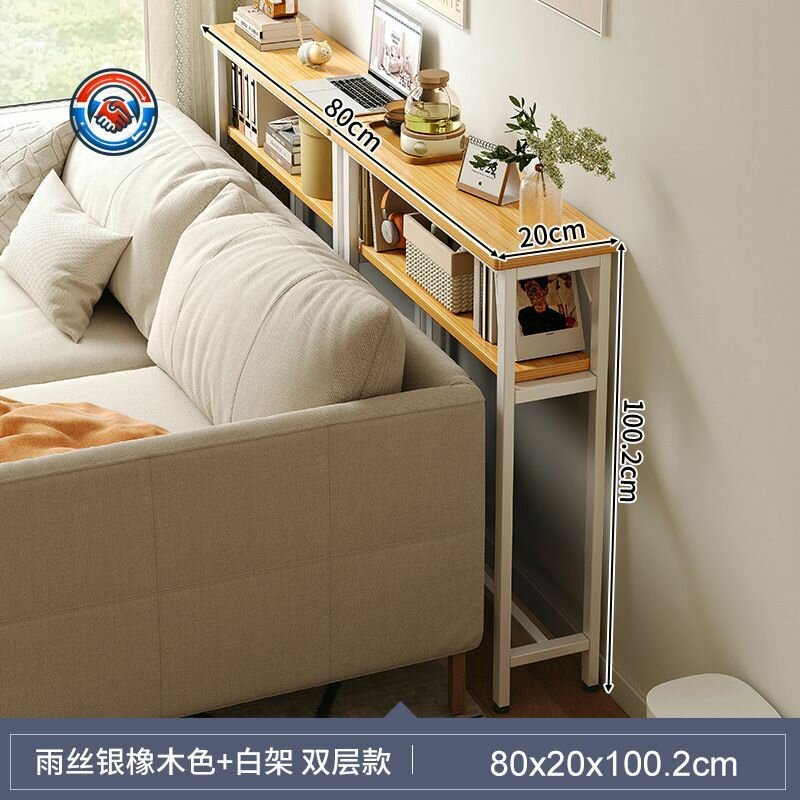 Узкая полка для хранения вещей между диваном и стеной, компактная многоуровневая тумба для маленькой спальни и гостиной, ультратонкая мебель для экономии места