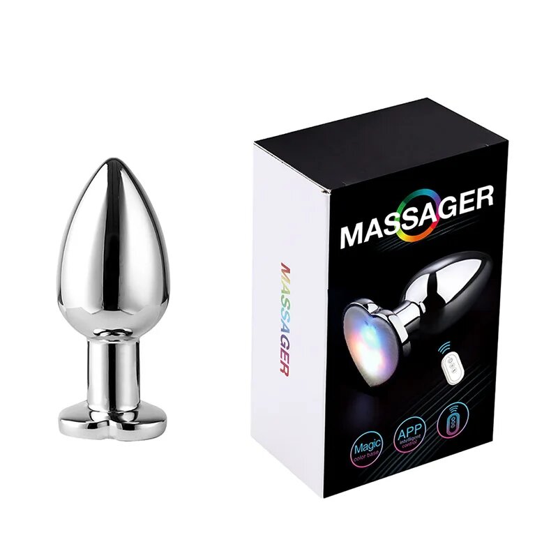 Светящееся приложение с дистанционным управлением и вибрацией, анальная пробка для мужской и женской мастурбации, анальная пробка SM, секс-игрушка для взрослых, принадлежности для анальная Пробка M
