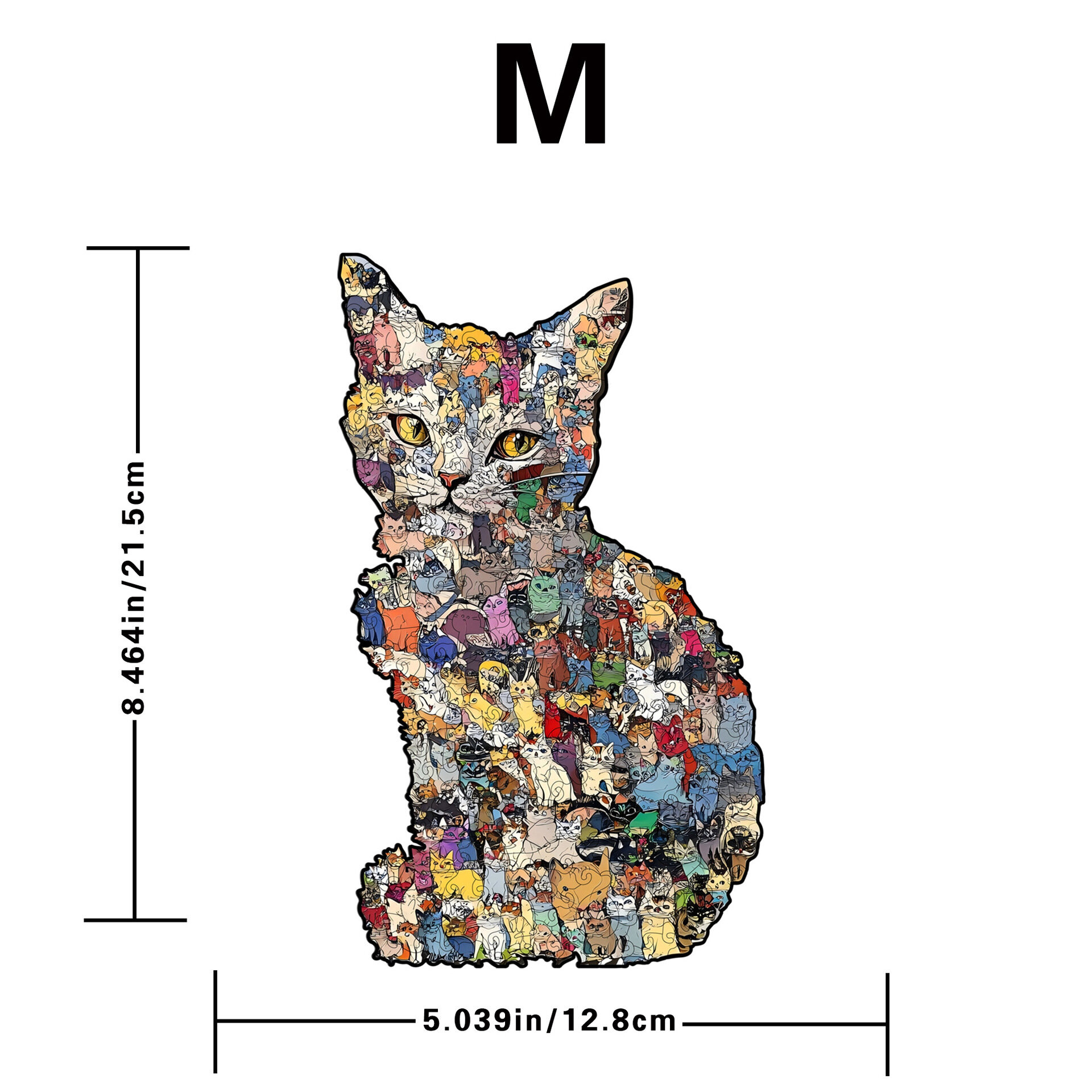 2026 Новейшая игрушка Wacocetoy, популярная за границей, блок-пазл с кошкой, нерегулярный пазл, деревянная игрушка для сборки в виде денежной коробки