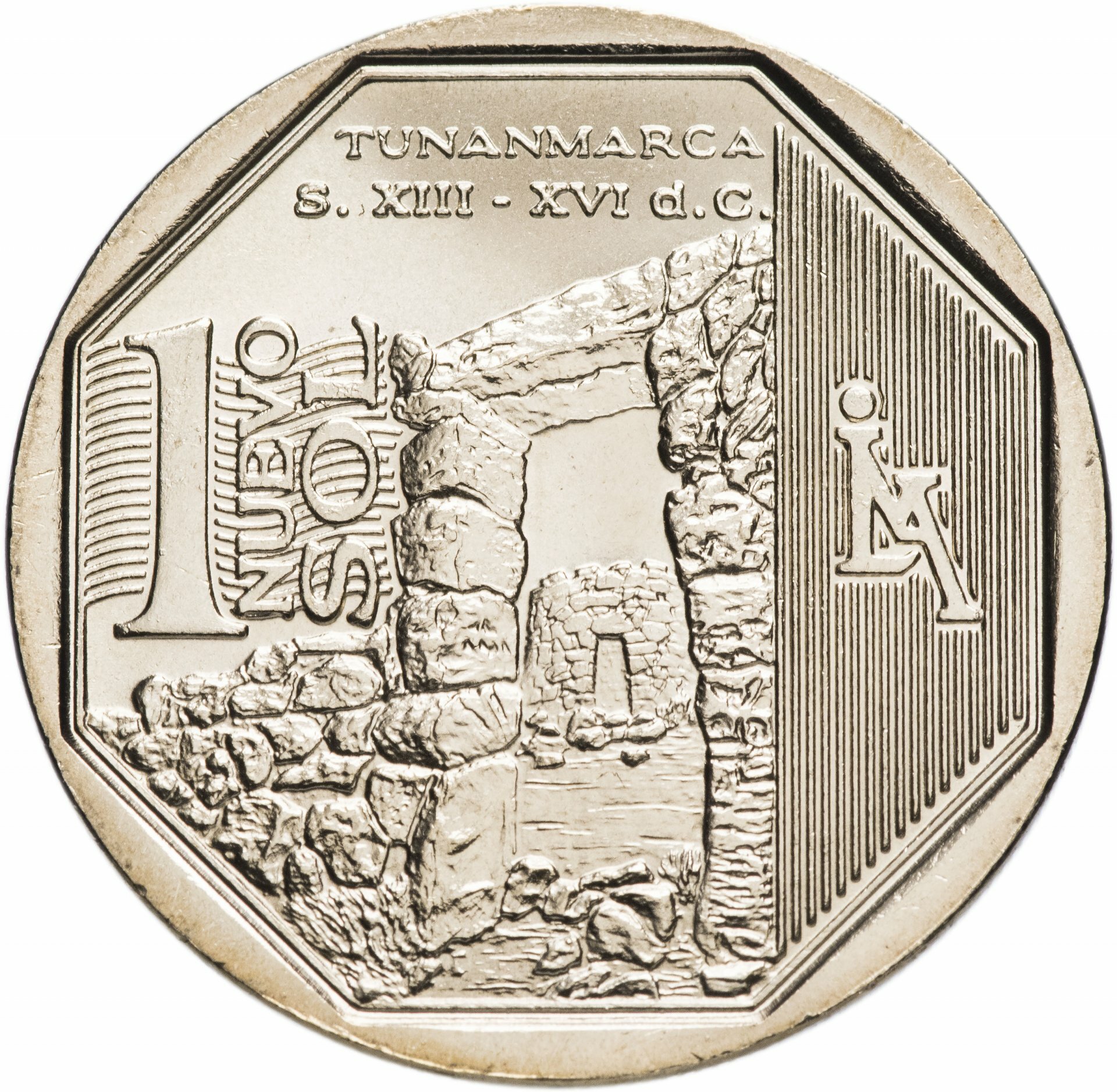 Перу 1 новый соль 2013 "Богатство и гордость Перу - Тунанмарка", МНЦ медь-никель-цинк, в сохранности UNC