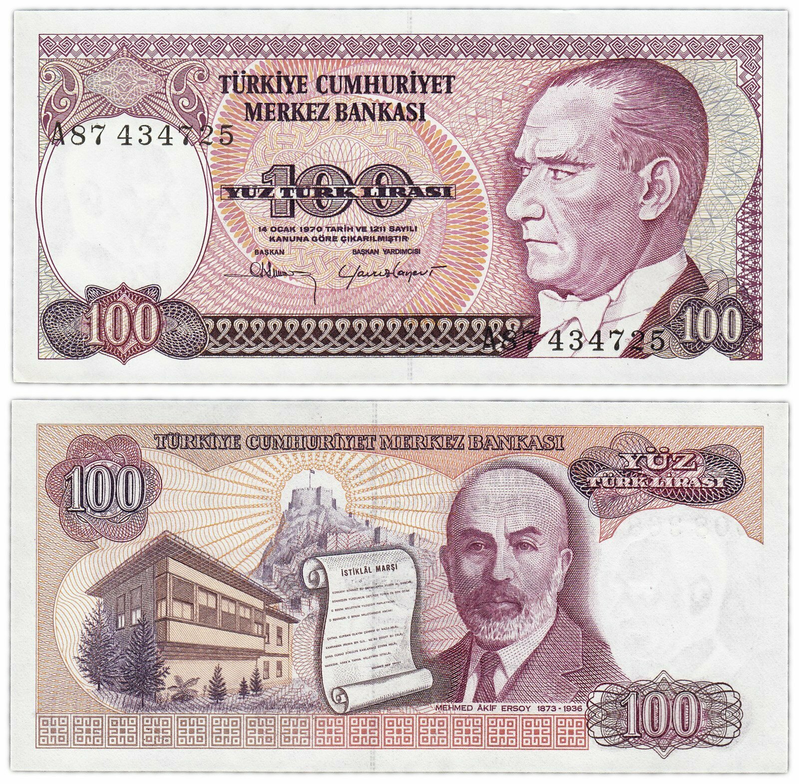 Турция 100 лир 1984 Pick 194a1