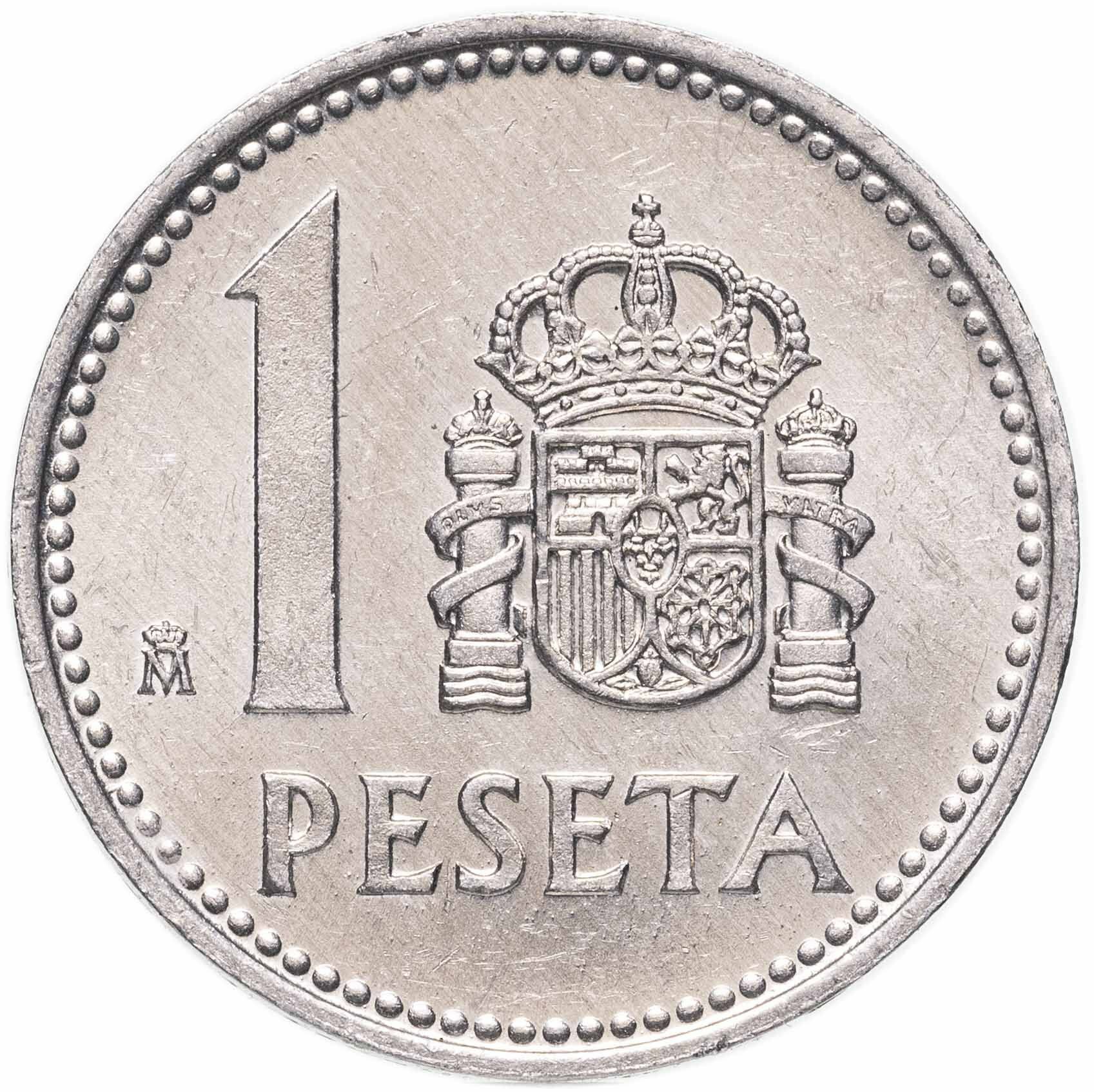 Испания 1 песета 1983, Алюминий, в сохранности AU
