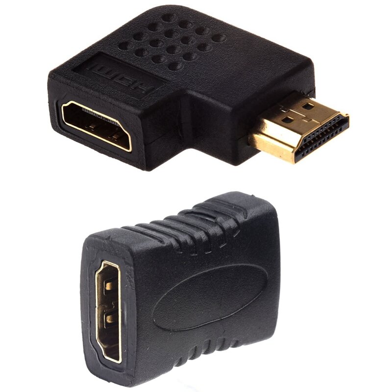 1 шт, серия Aurum, HDMI-разъем «мама/мама» и 1 шт, HDMI-разъем «папа» — HDMI-разъем «мама» под прямым углом