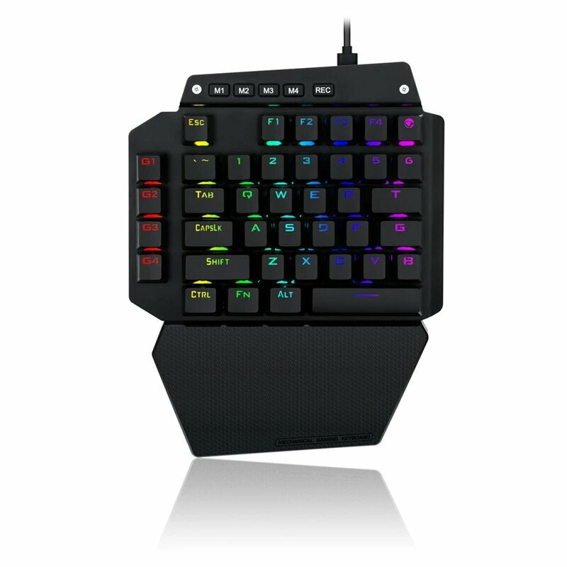 Одноручная механическая клавиатура RGB, клавиатура для программирования макросов, механическая клавиатура для левой