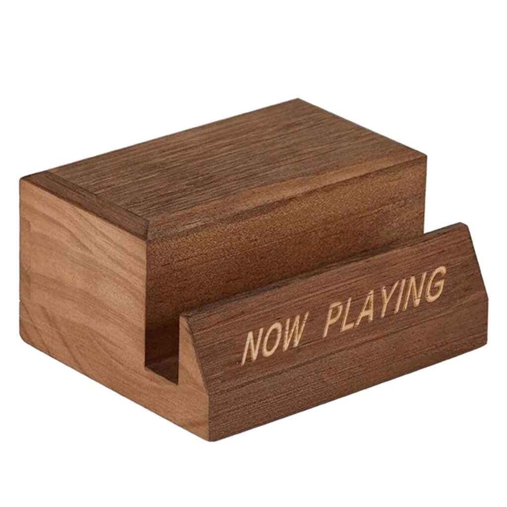 Деревянная полка для виниловых пластинок и CD