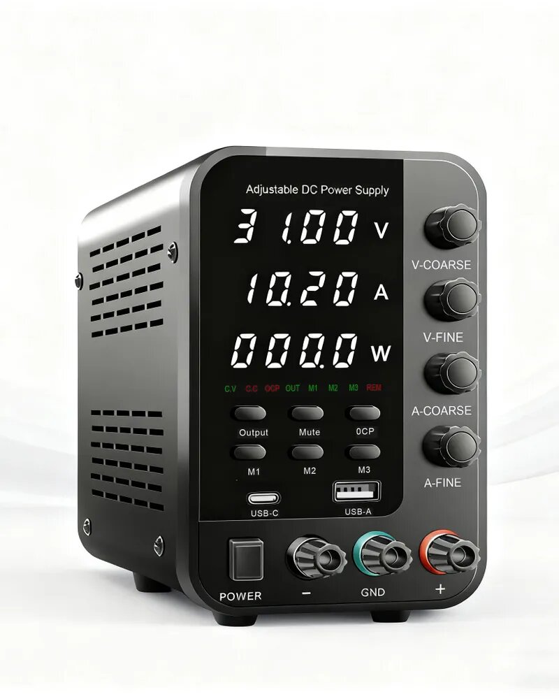 Регулируемый источник питания постоянного тока,30V 10A, цифровой дисплей, регулятор напряжения, коммутация, высокая мощность, Лабораторный блок питания