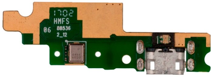 Шлейф для Xiaomi Redmi 4X плата на системный разъем/микрофон - Премиум