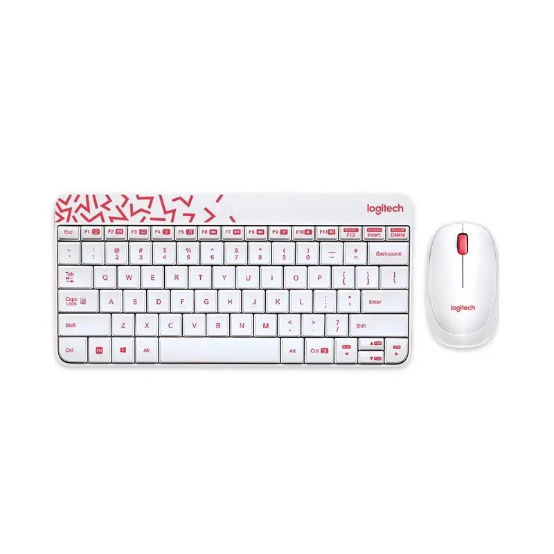 Logitech MK240 Nano Белая беспроводная клавиатура и мышь