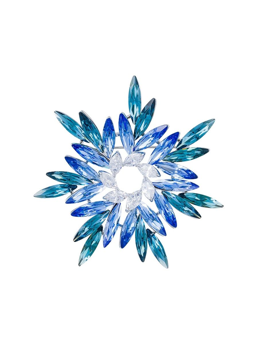 Брошь Fiore Luna, кристалл, стразы, хрусталь