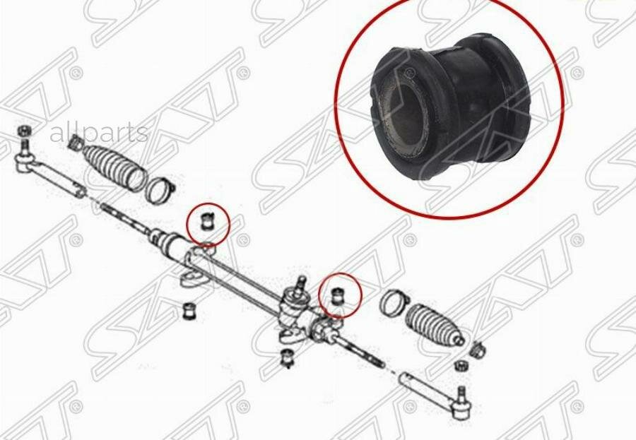 SAT ST-45510-12450B Сайлентблок рулевой рейки Toyota Corolla (E150, E120) 00-13 / Corolla Fielder 00-12