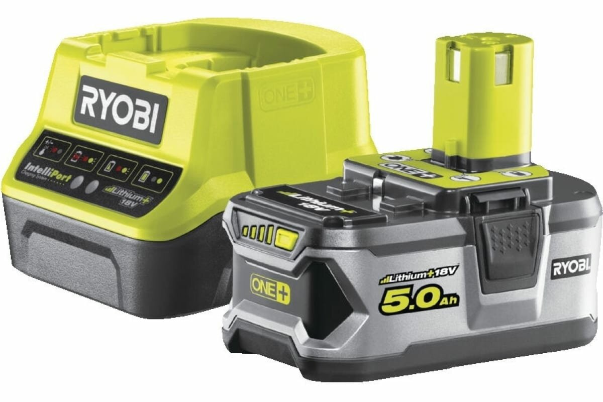 Ryobi ONE+ Набор - аккумулятор 5.0Aч и зарядное устройство RC18120, RC18120-150 5133003366