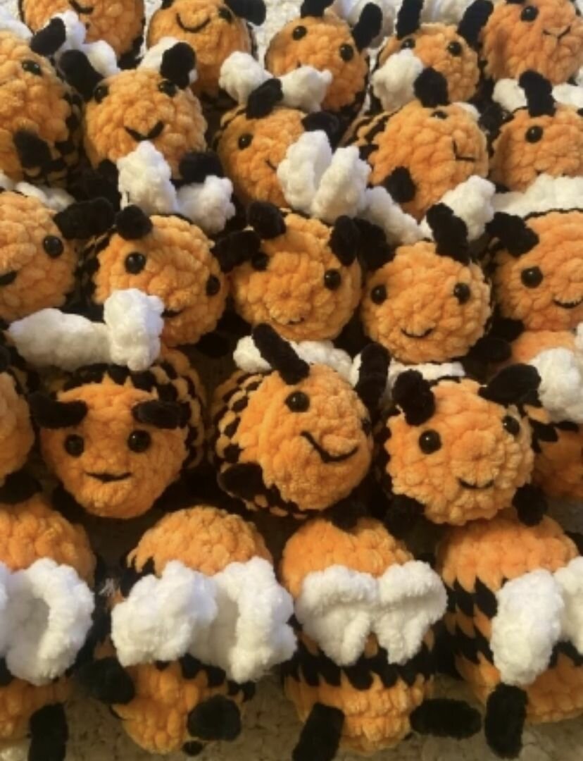 Мягкая игрушка Пчелка, 6 шт , Антистресс, ручная работа