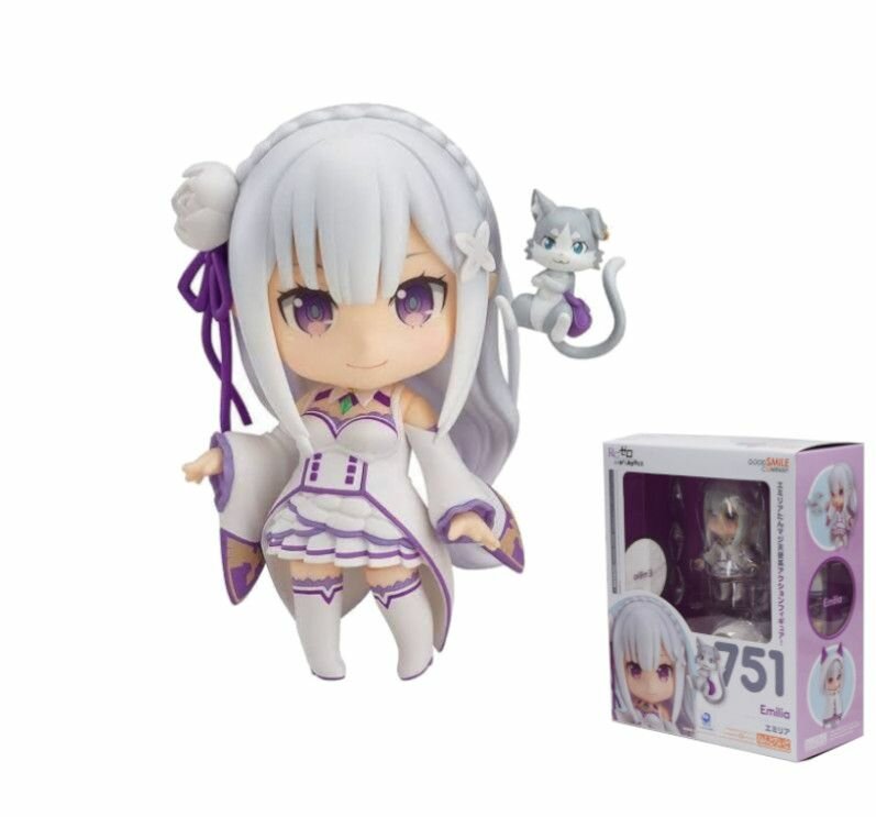 Фигурка Рем Жизнь с нуля в другом мире Эмилия / Re Zero Emilia 751 (10см)