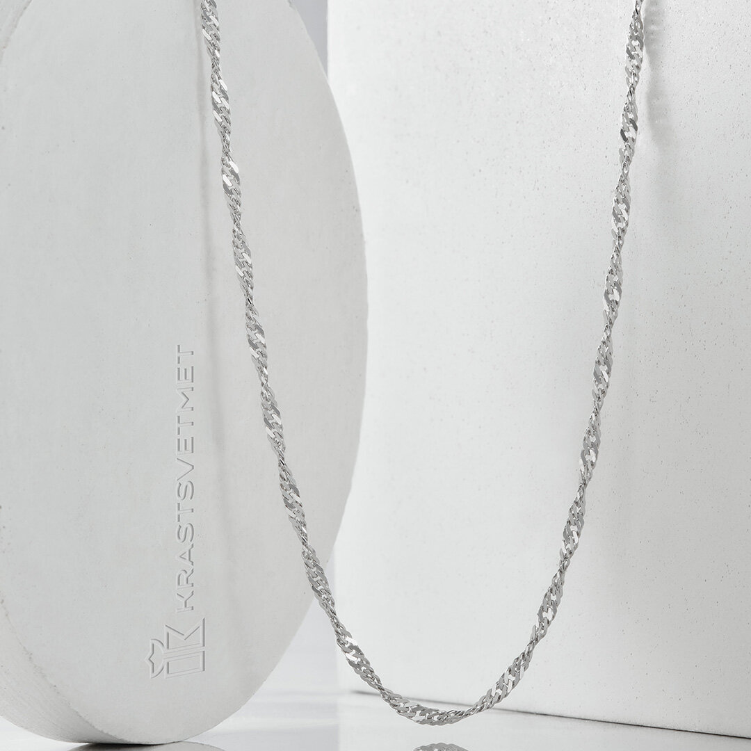 Цепь серебро, 925 проба, родирование