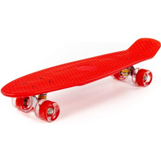Круизер пластиковый Полесье 66 см, красный с красными колёсами