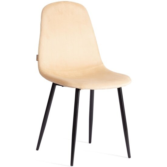 Комплект стульев Tetchair BREEZE 2 шт. металл, велюр / песочный, черный
