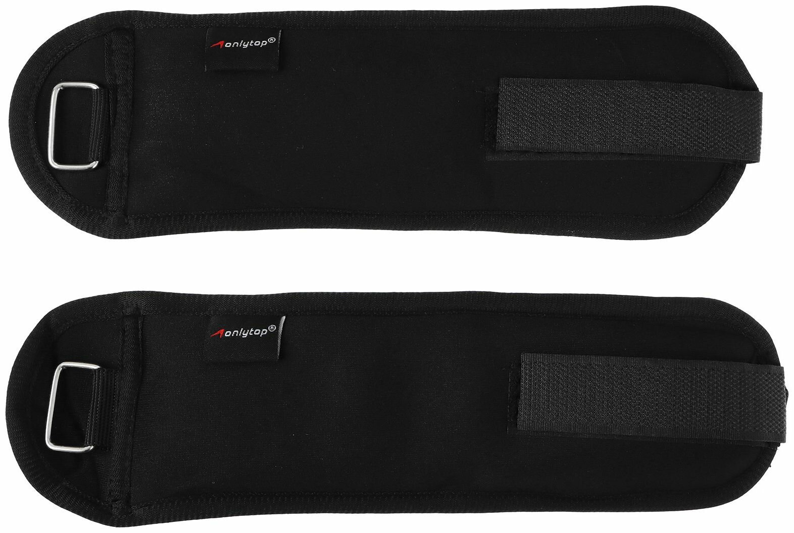 Утяжелители на запястье, для фитнеса и тренировок, манжеты-отягощения для рук на липучках, 2 шт. х 300 г, цвет черный