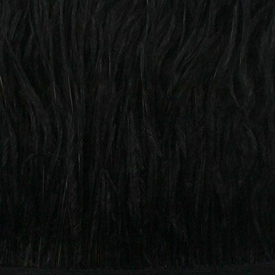 Бахрома для отделки из перьев страуса (1м83см.) ширина-17см. 025 черный