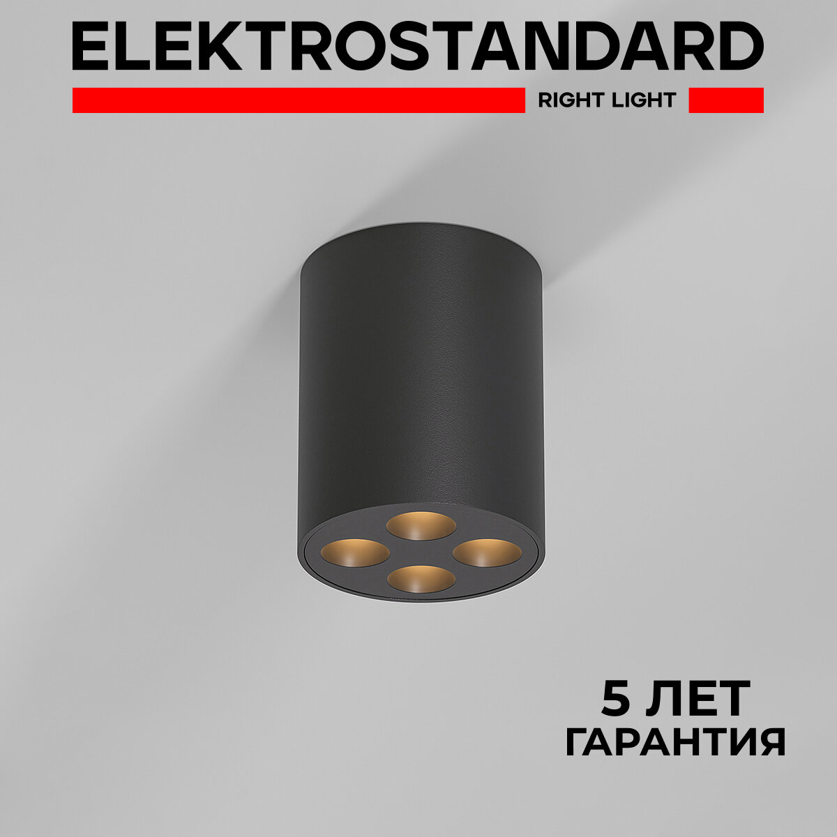 Спот / Накладной светодиодный светильник Elektrostandard Points 25111/LED, 7 Вт, 3000 K, цвет черный
