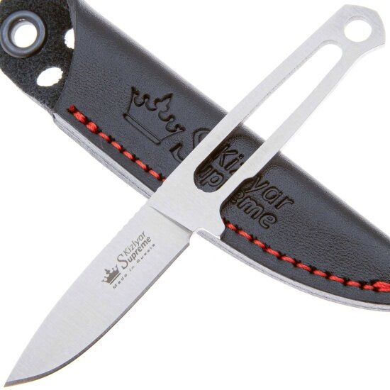 Нож туристический Kizlyar Supreme Sturm mini D2 StoneWash, ножны кожа