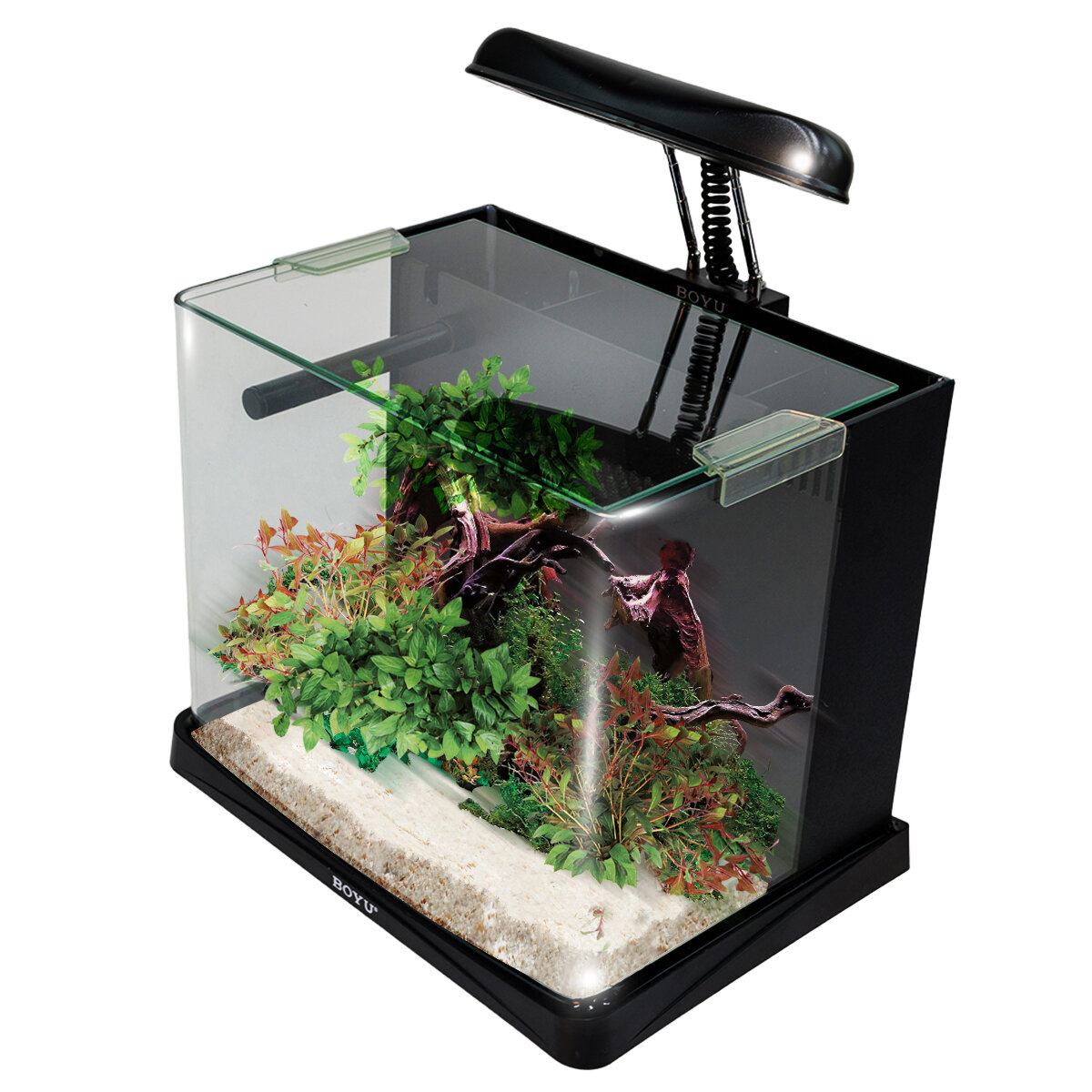 Аквариум для рыбок Boyu Joyful Home ME-300 16 л, с покрывным стеклом, фильтром и LED-лампой