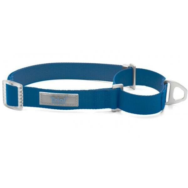 Triol Ошейник-мартингейл (полуудавка) для собак нейлоновый "Стандарт" M, синий, 2*38-54см
