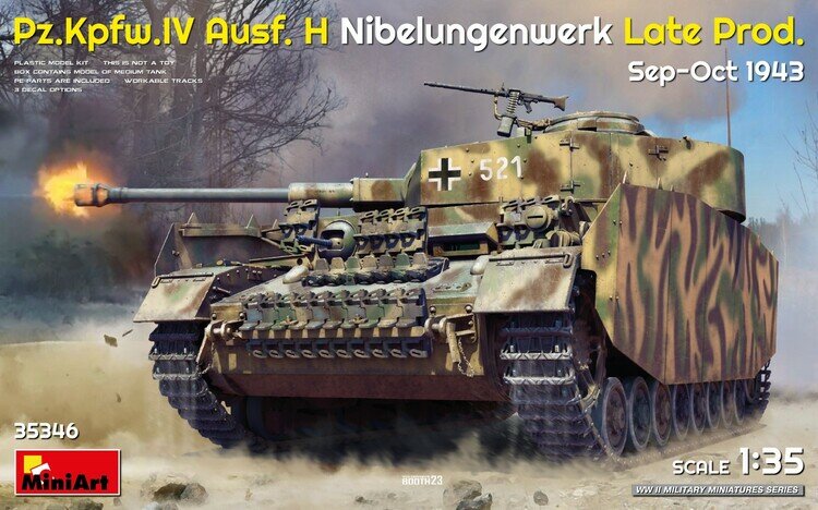 35346 MiniArt Танк Pz.Kpfw.IV Ausf. H Nibelungenwerk Late Prod. Sep-Oct 1943 1/35