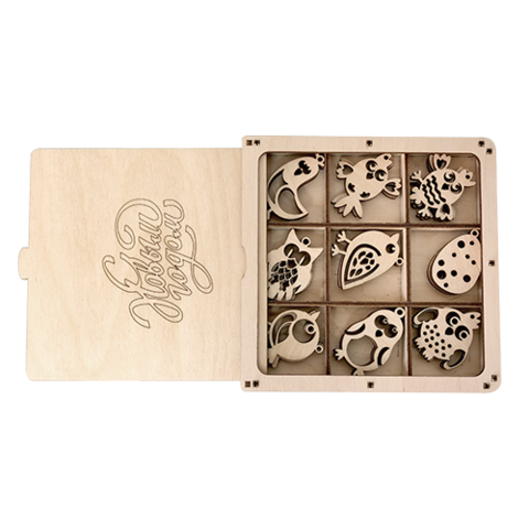 Набор Ёлочных игрушек "Новогодние птички" (Lemmo)