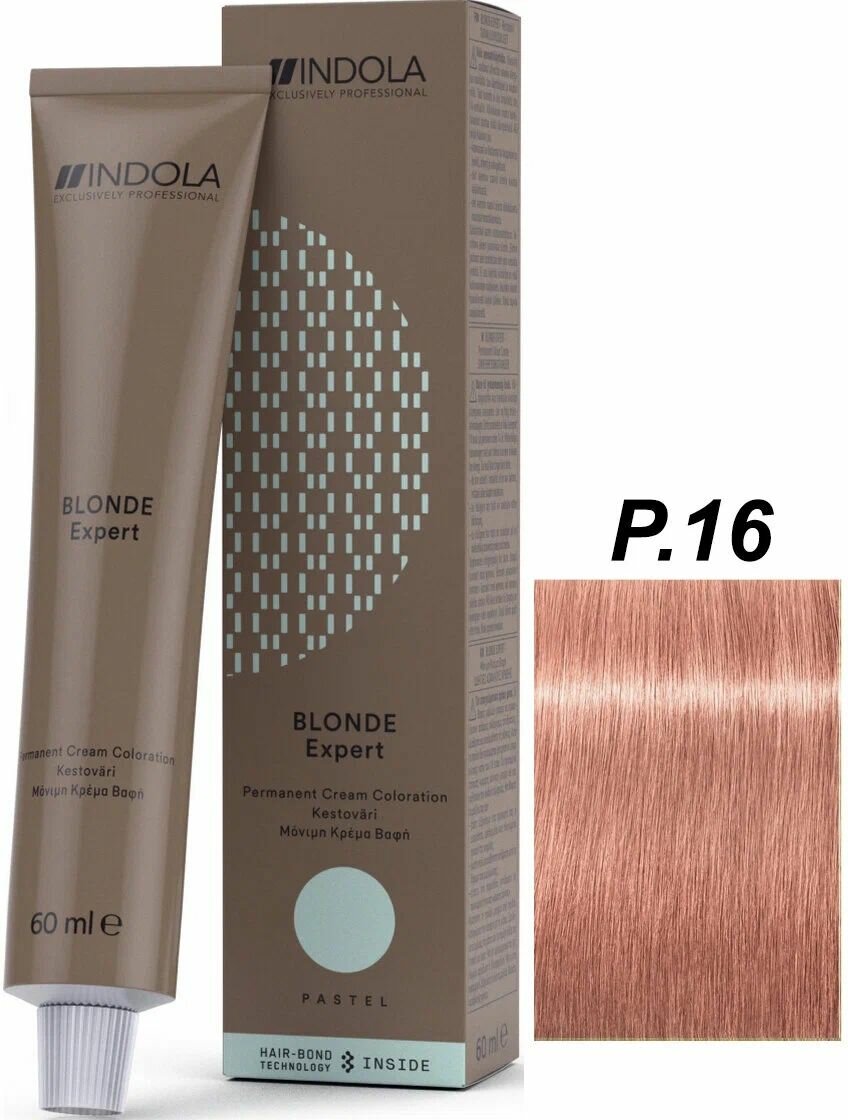 Indola Blonde Expert Pastel P.16 блонд пастельный земляничный - Крем-краска для волос 60 мл