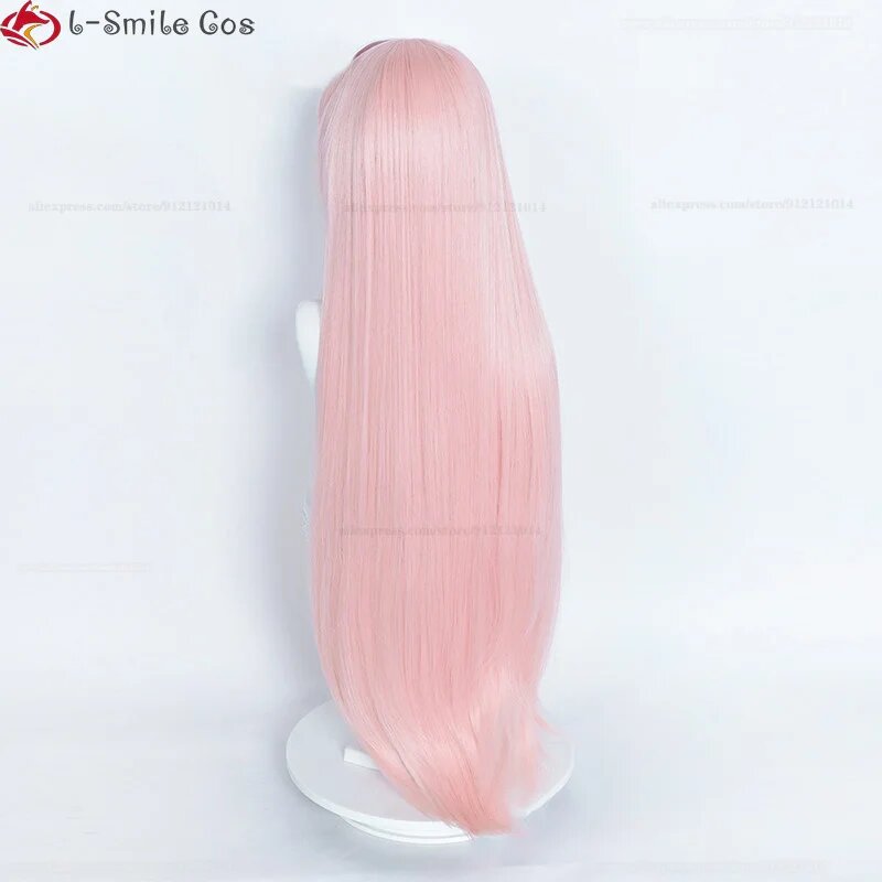 Розовый парик для косплея 100 см, Wig Only