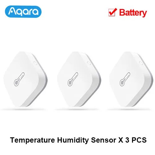 Датчик температуры Aqara WSDCGQ11LM Zigbee aqara Humidity 3pcs