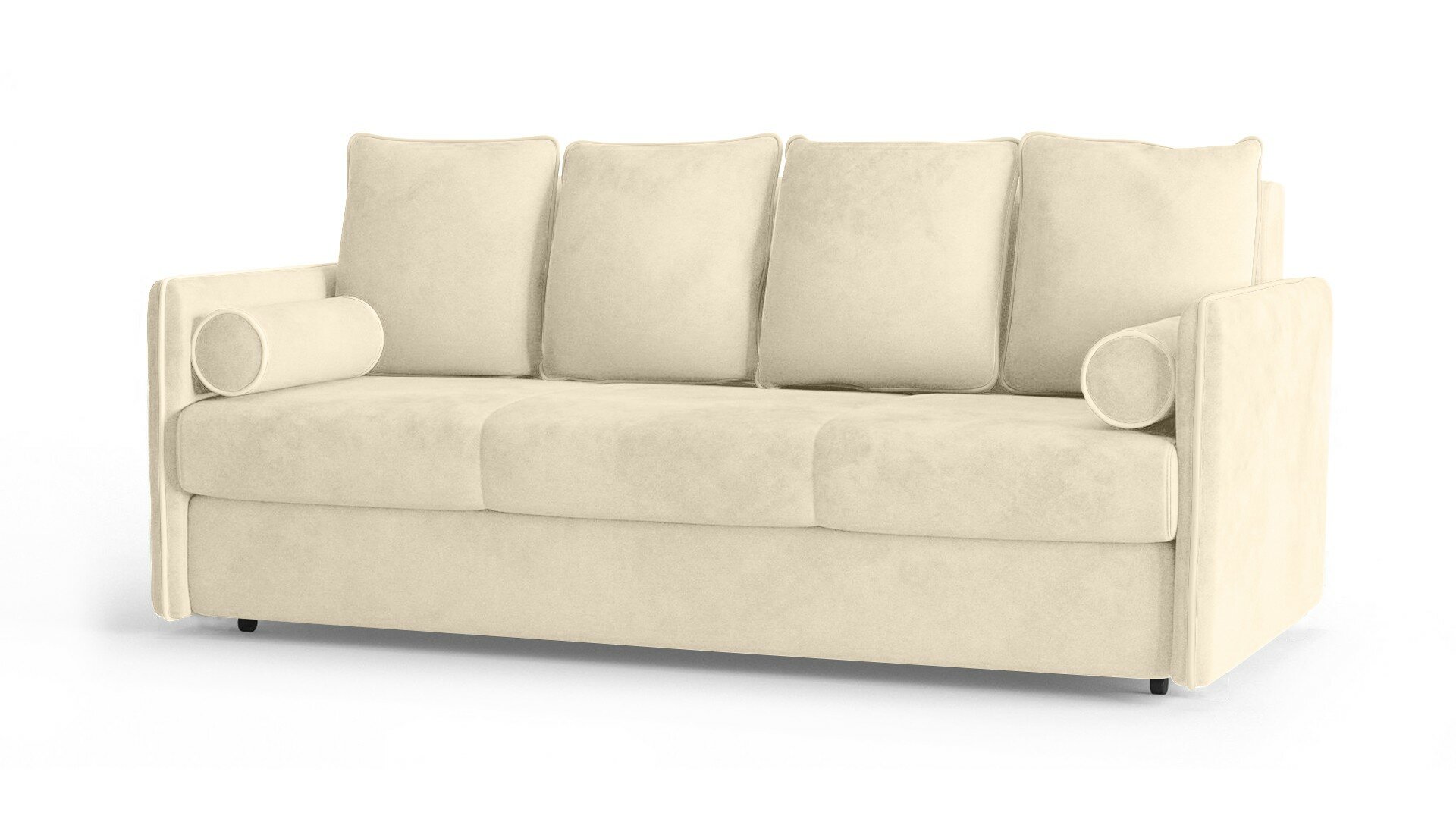 Диван Кардинал Лайт Vivaldi 03 NEW 208x94x80 см, бежевый Велюр, еврокнижка Фиеста