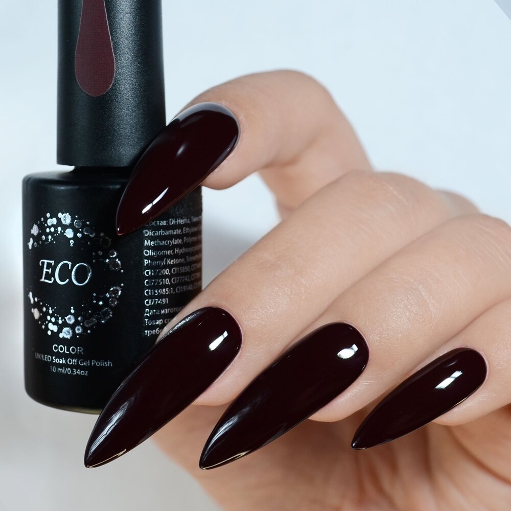 Гель лак для ногтей №39 Основная (шеллак), красно-коричневый