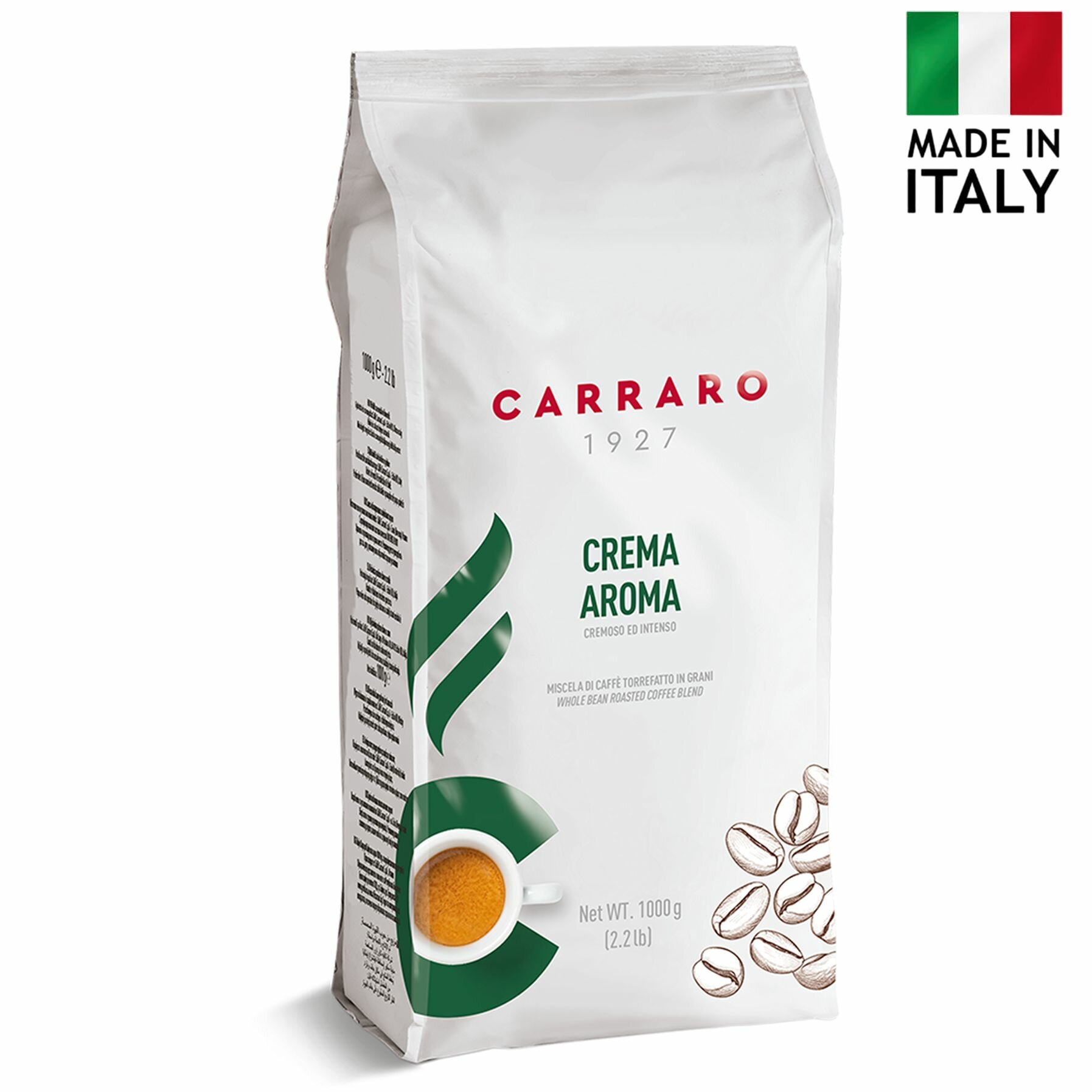 Кофе в зёрнах Carraro Crema Aroma 1кг