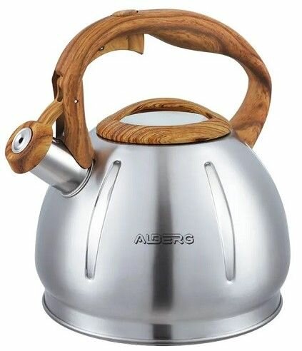 Чайник со свистком ALBERG AL-3041, серебрситый