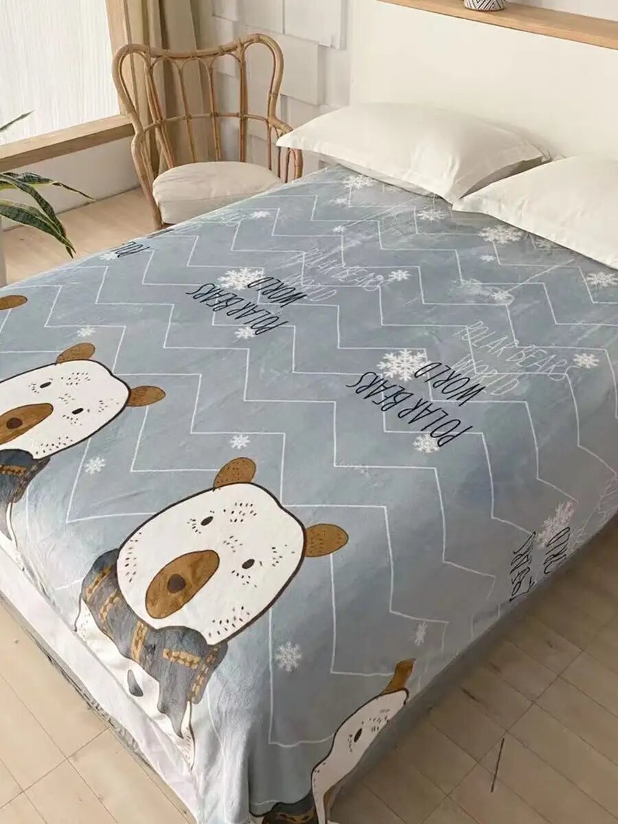 Плед 200х220 пушистый Flamenco покрывало на кровать