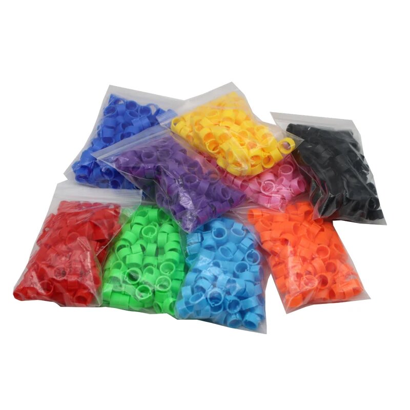 Кольцо для лапки голубя Howells, пластиковое, 100 шт. Multicolor