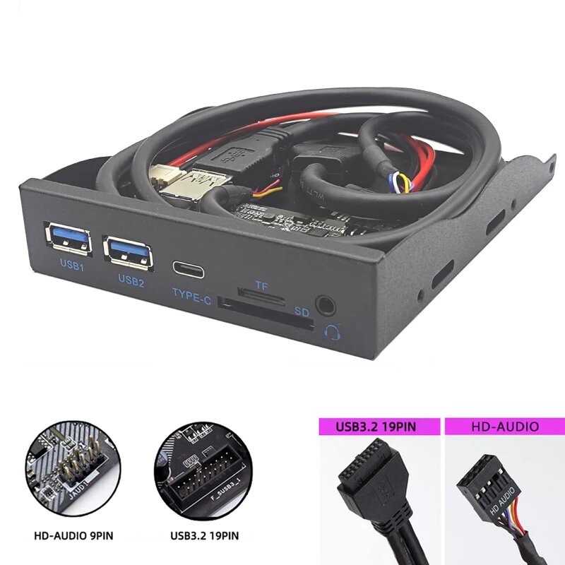 USB концентратор HOMAJA 5 Гбит/с 2xUSB3.0+TYPE-C+TF/SD+HD Audio