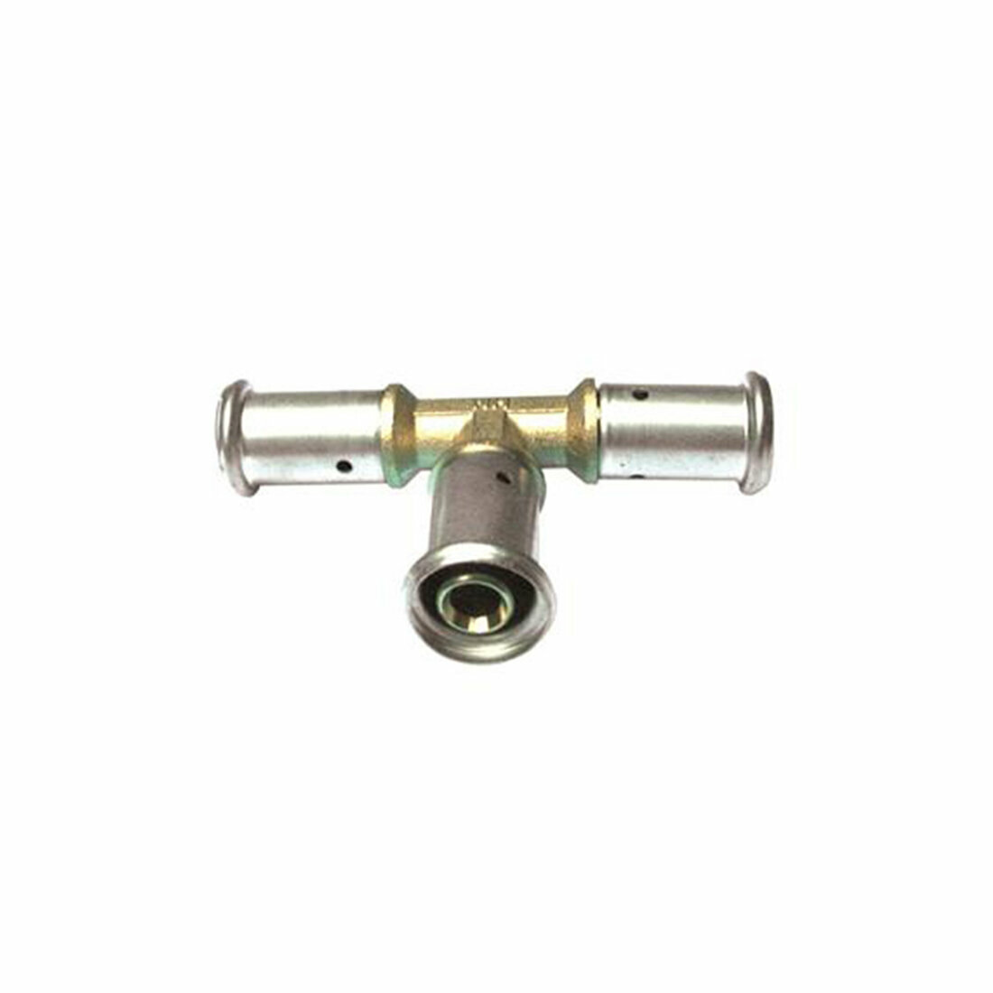 Тройник равнопроходный с оловянным покрытием HENCO 26x26x26 пресс, латунь