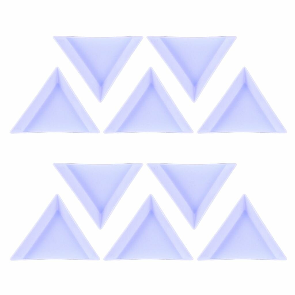 Набор из 10 прочных пластиковых лотков для алмазной живописи, Синий