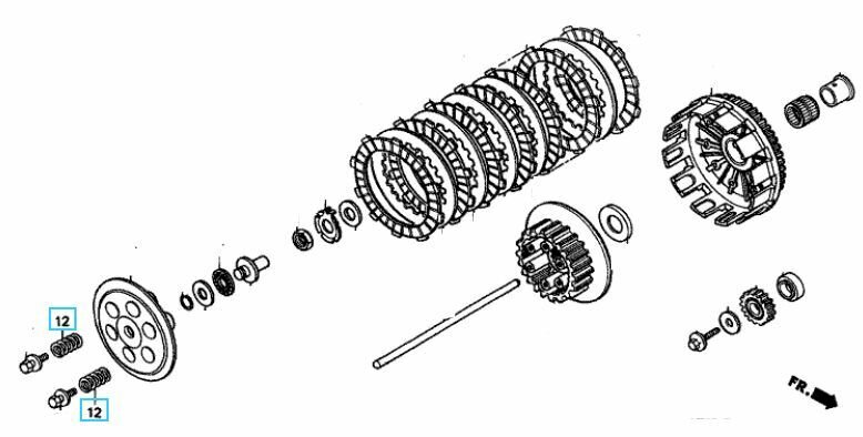 Пружина сцепления мототехники Honda; Артикул Honda: 22401KZ3690 (Оригинал)