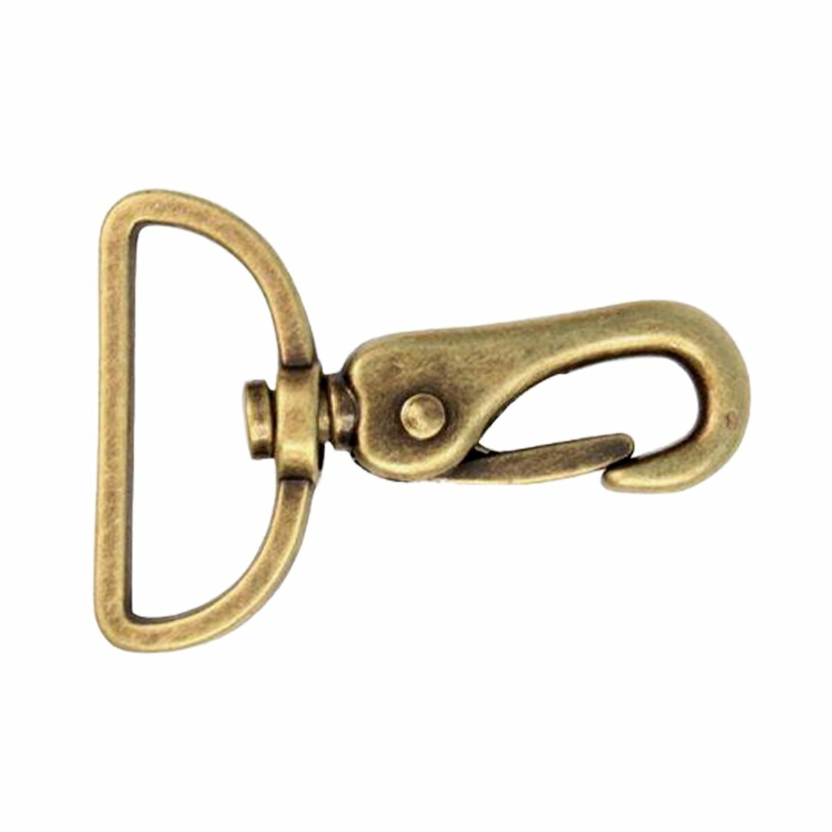 62749 Карабин поворотный с полукольцом 38мм (45*62мм) металл, латунь BIG