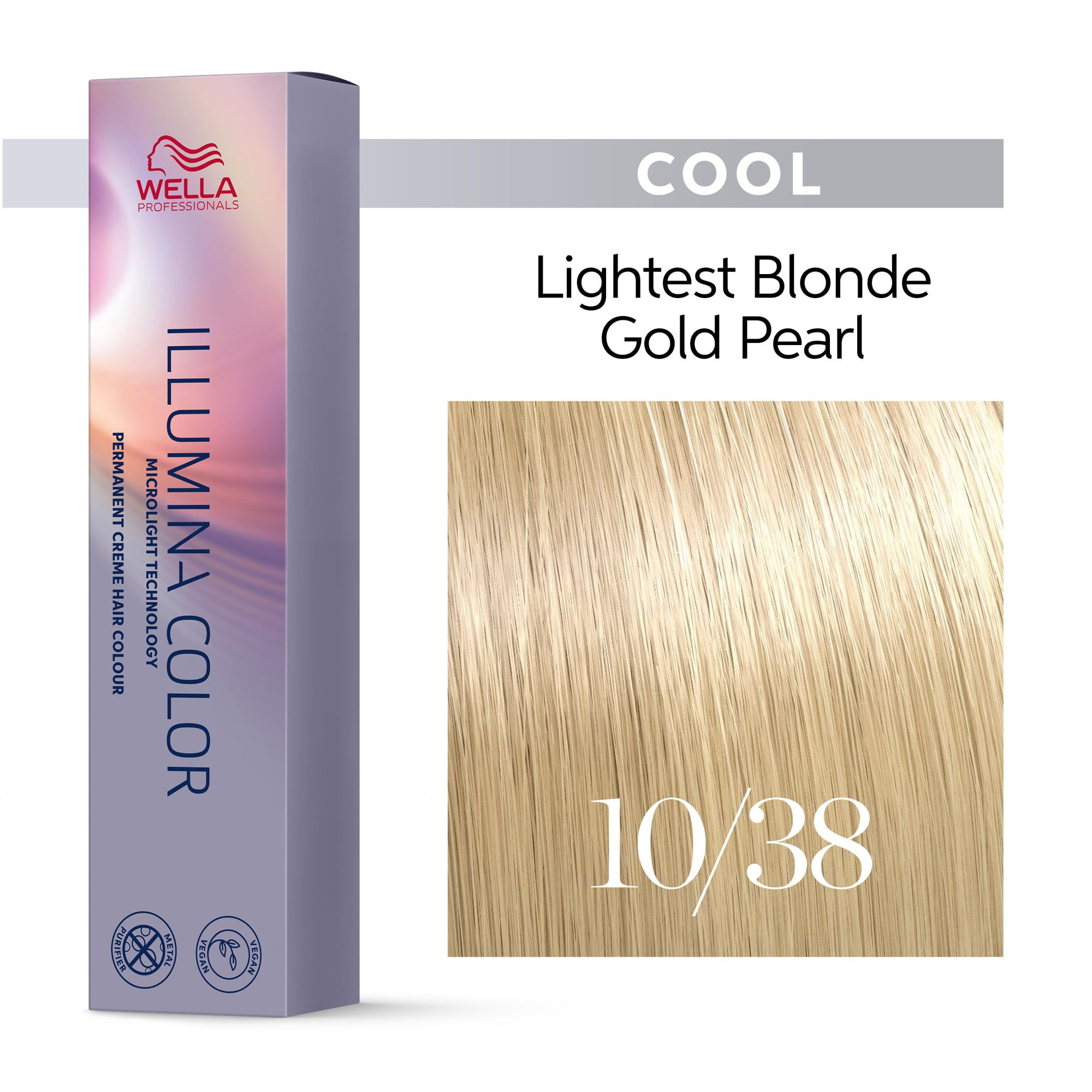 Wella Illumina Color 10/38 - Стойкая краска яркий блонд золотисто-жемчужный 60 мл