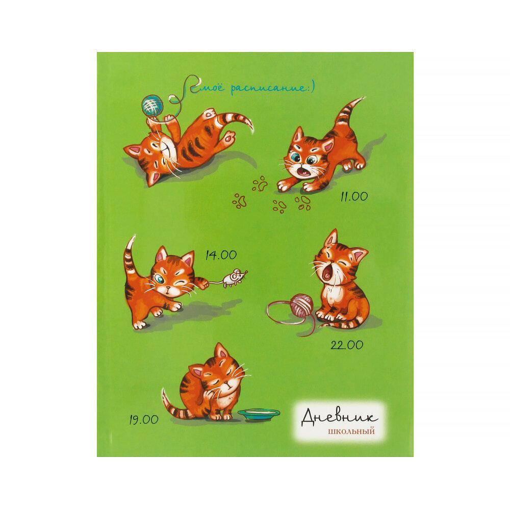 Феникс Дневник школьный Забавные коты A5+ 48 л 46789-ZJ92 в ассортименте для дневников 1шт