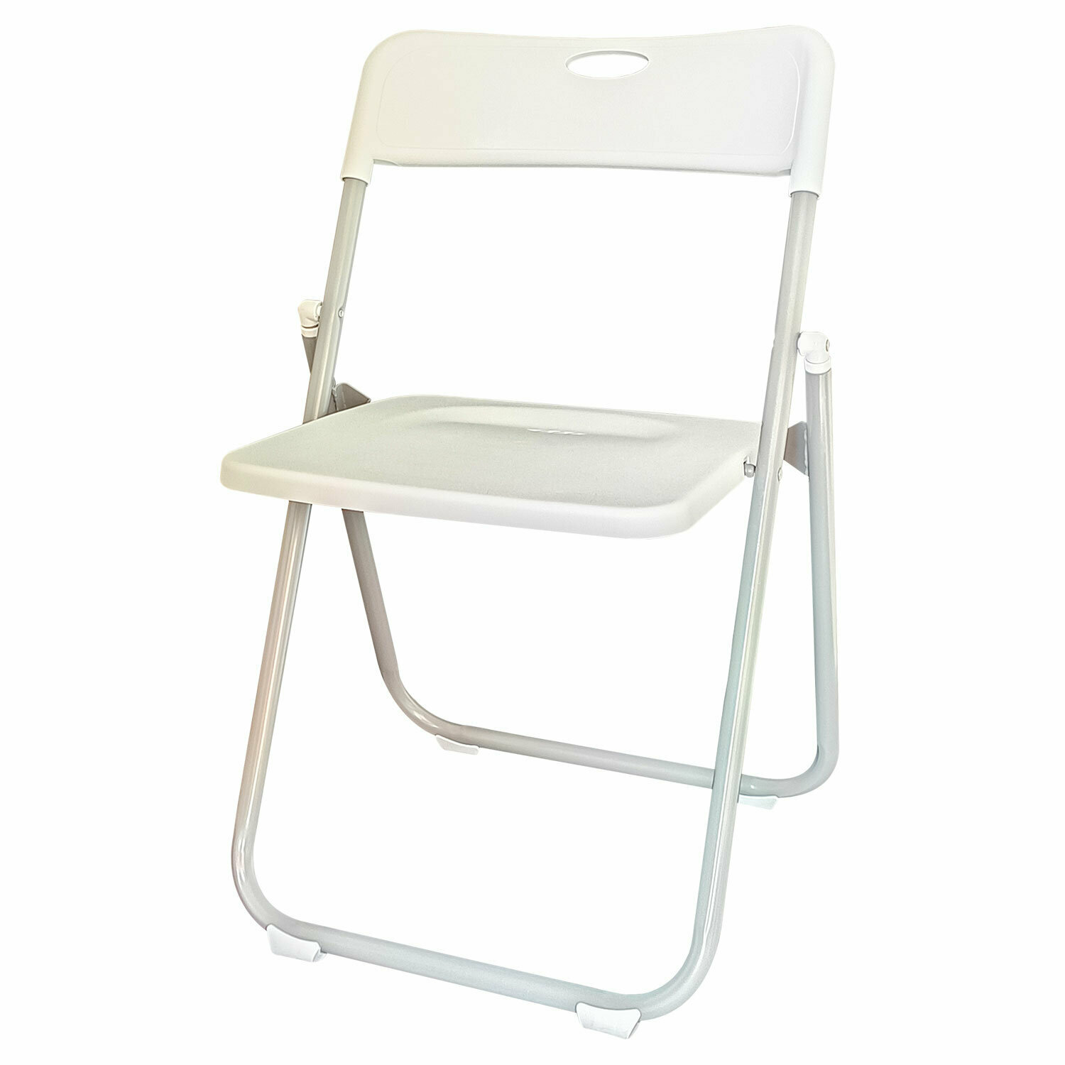 Стул складной BRABIX "Golf Lite CF-017", серебристый каркас, пластик белый, 532896