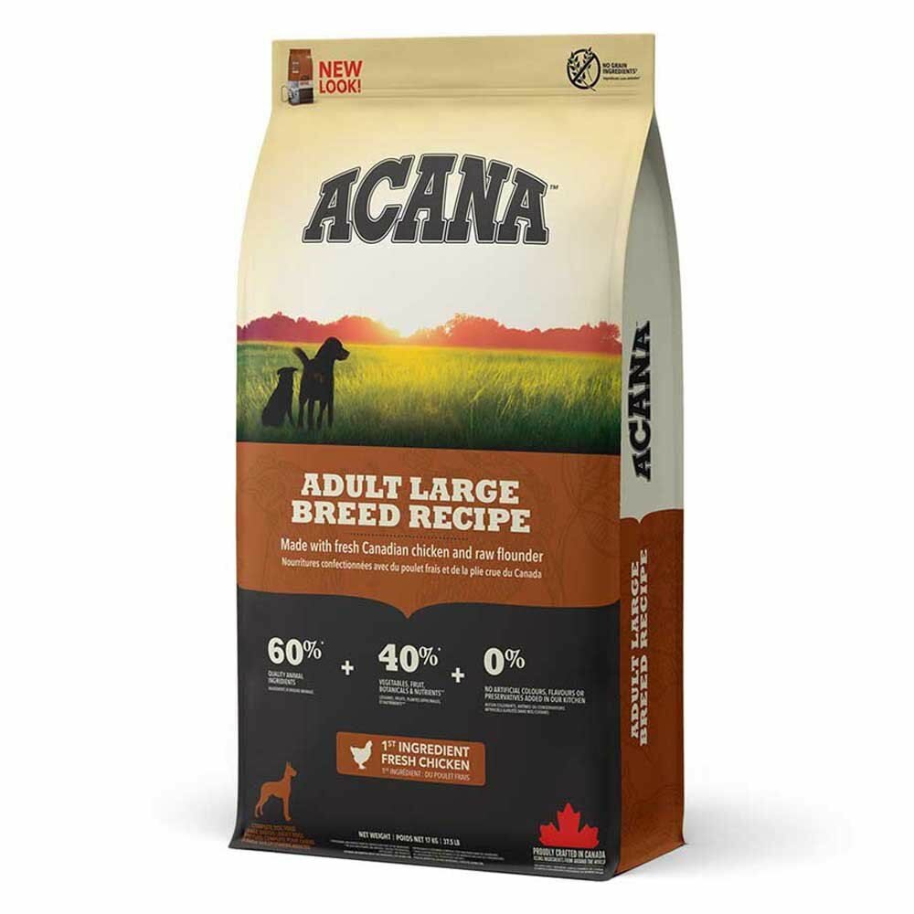 Сухой беззерновой корм для взрослых собак крупных пород Acana Adult Large Breed Recipe 17кг.